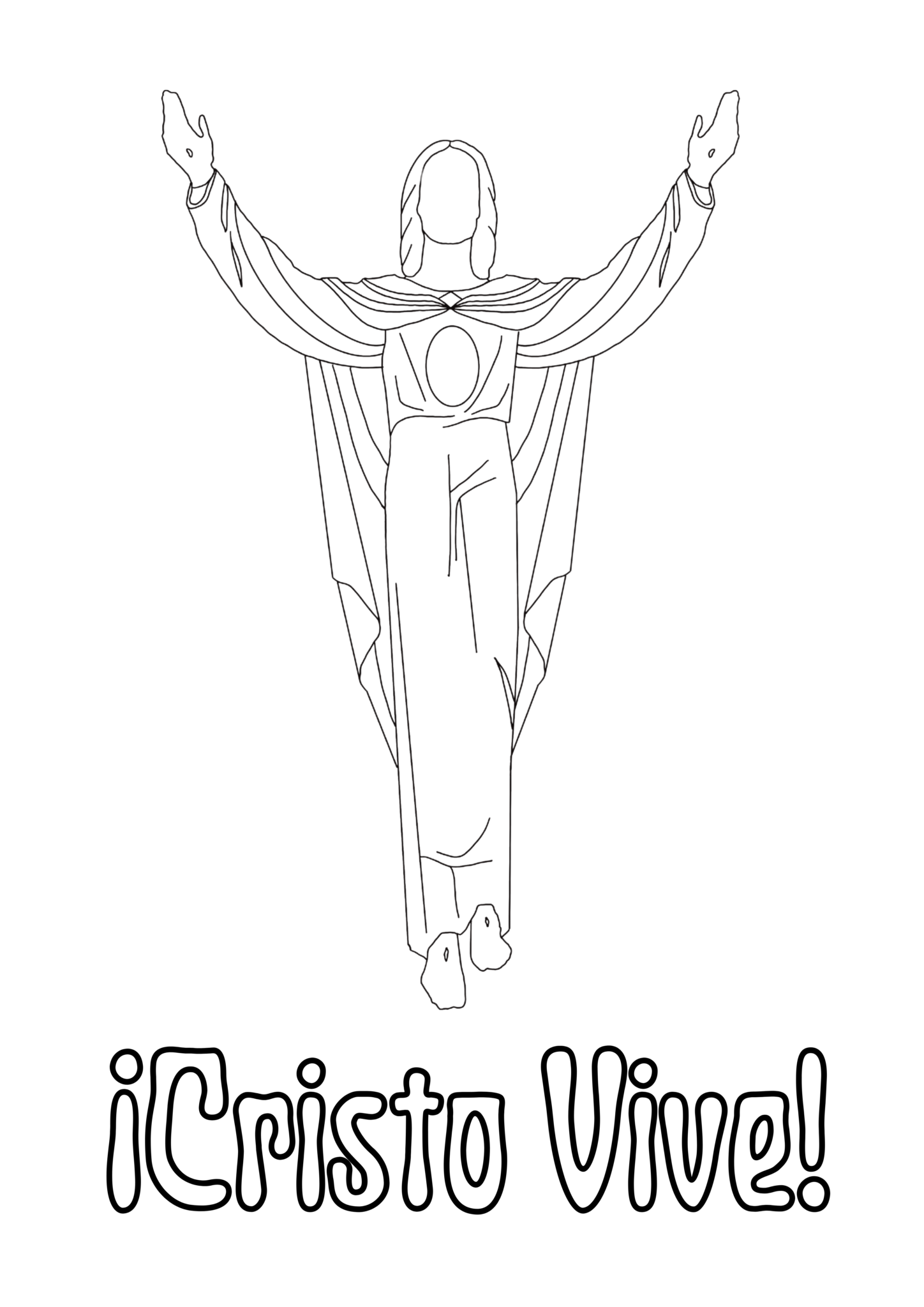 Dibujo de Jesús resucitado para niños - Cultura y Fe